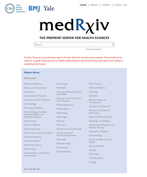 medRxiv: the preprint server for medicine and health sciences is coming ...